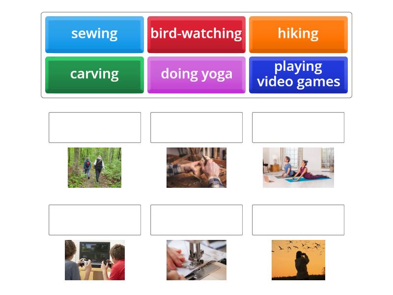 Hobbies - Match up