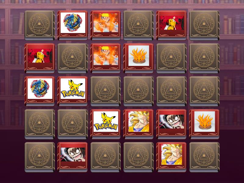 JOGO DA MEMORIA ANIMES - Matching pairs