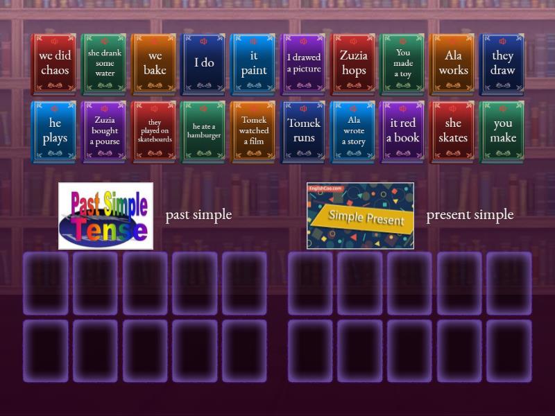 past simple vs present simple - Group sort