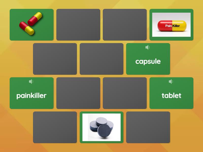 Medication Vocabulary. - Matching pairs