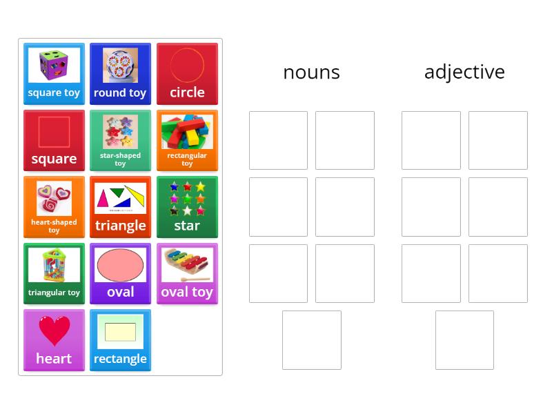 shapes and adjective - Group sort