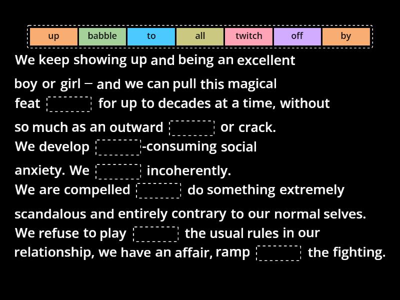 Breakdown 4 - Complete the sentence
