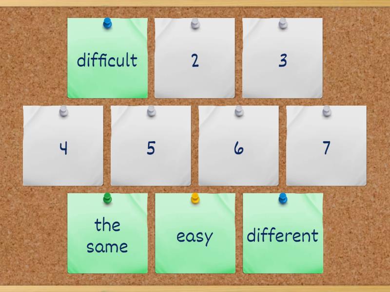 Common adjectives - Matching pairs