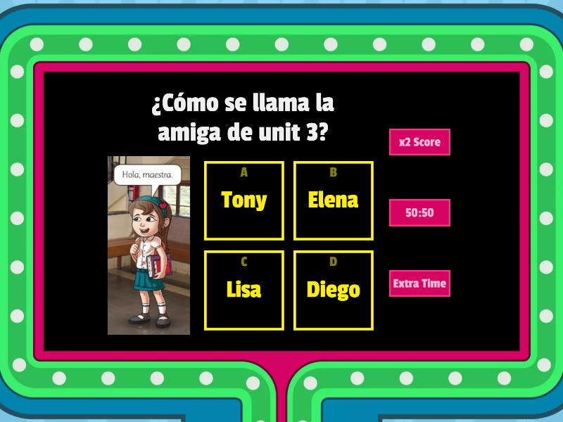 VAMOS A APRENDER - UNIT 3 REVIEW: 1ST GRADE - Gameshow quiz