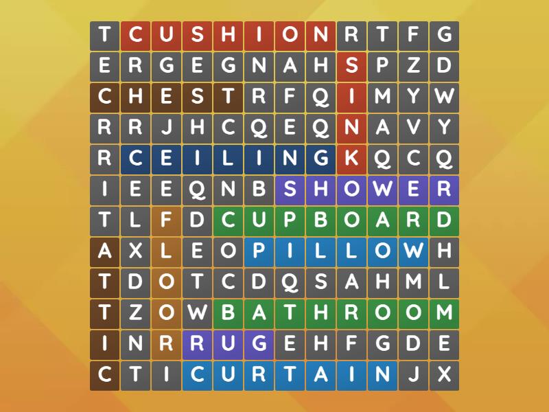 furniture - Wordsearch
