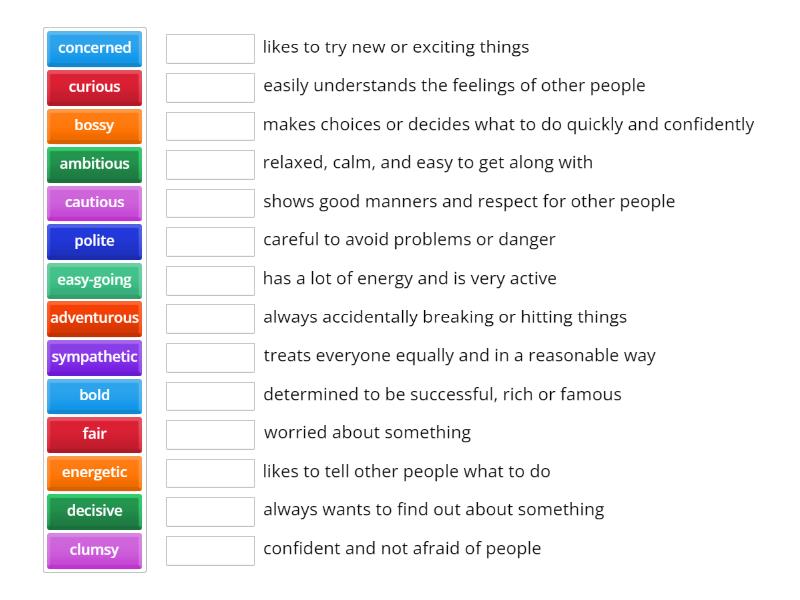 6A Character EXTRA - Match up