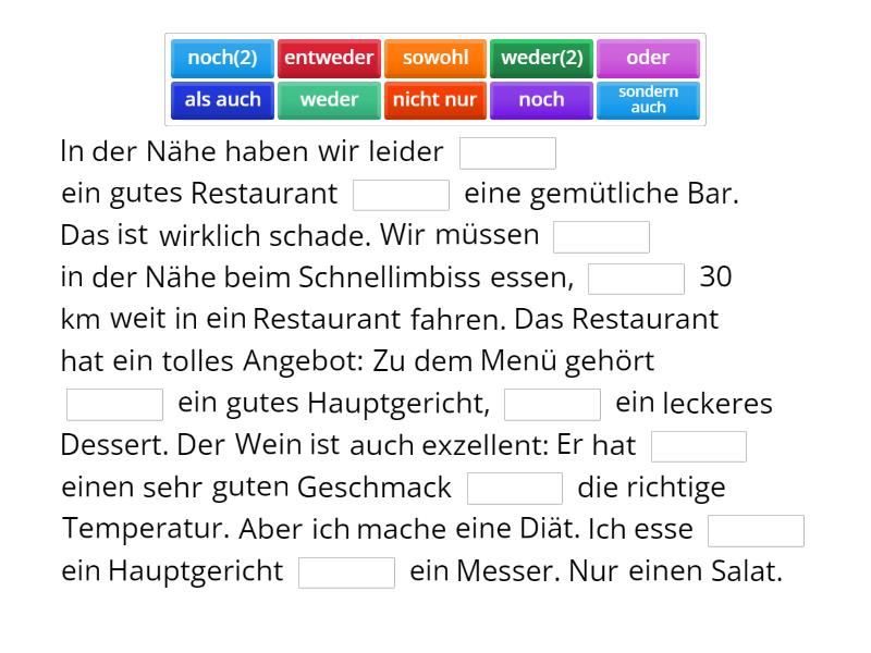 Doppelkonnektoren - Missing word