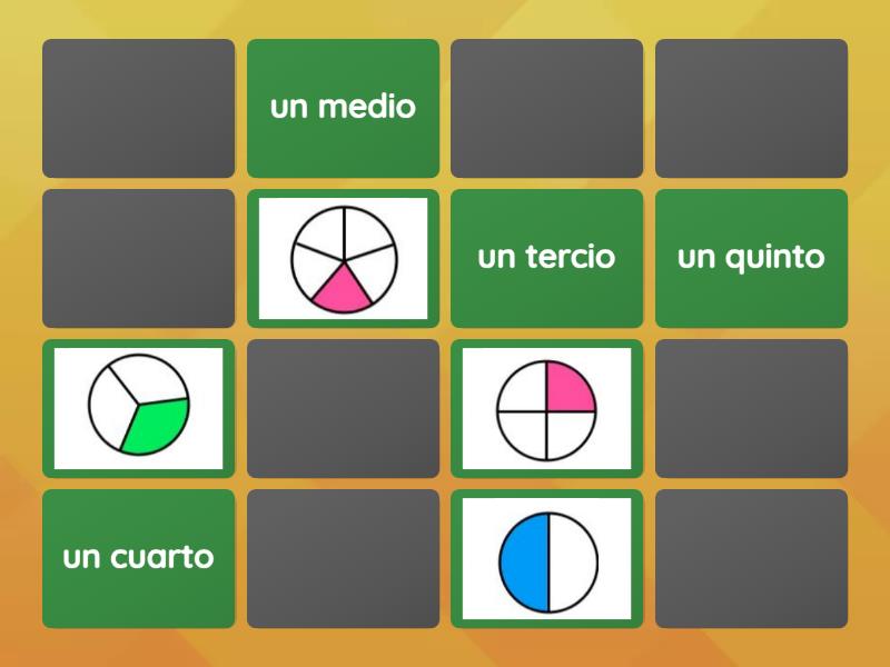 Memory de fracciones - Matching pairs