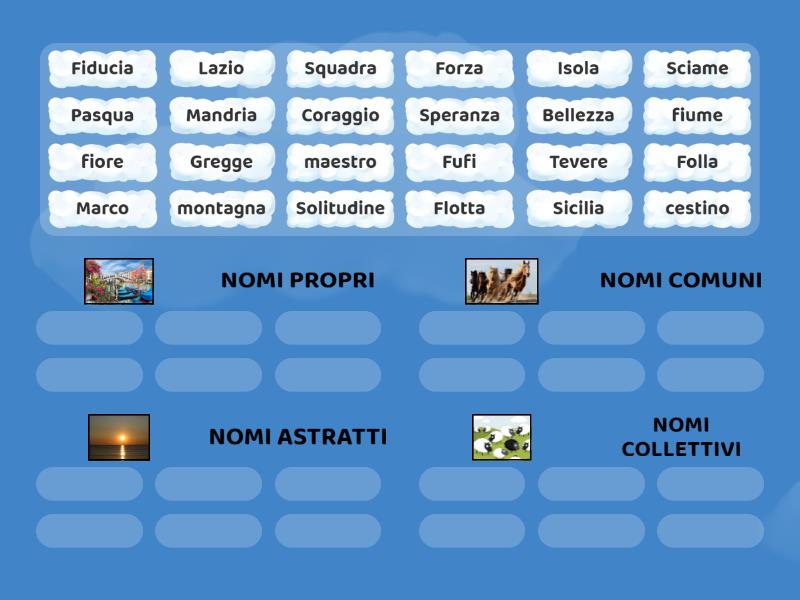 Ripasso nomi 1 - Group sort