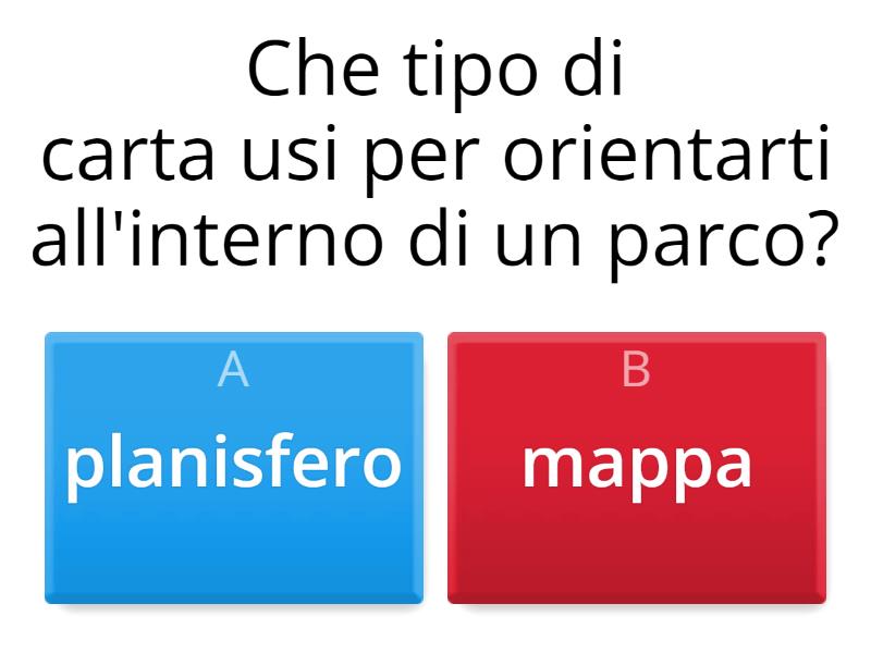 su uso delle carte geografiche - Quiz