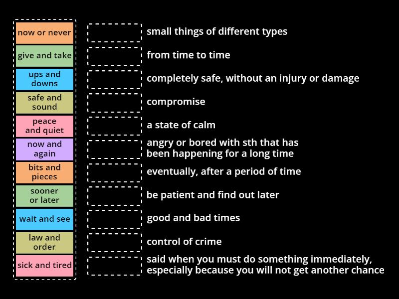EF Upper 10B Collocations - Match up