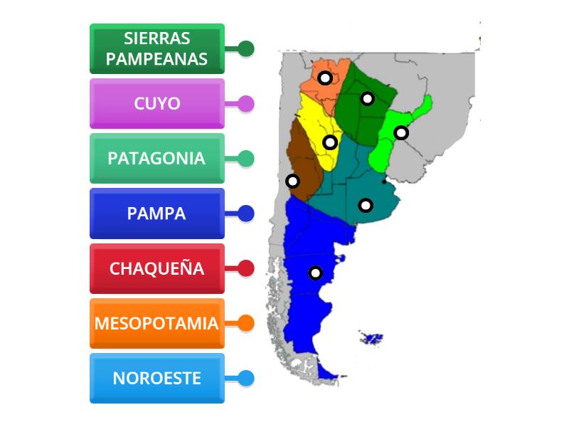 Regiones de Argentina - Labelled diagram