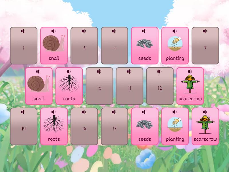Planting seeds - Matching pairs