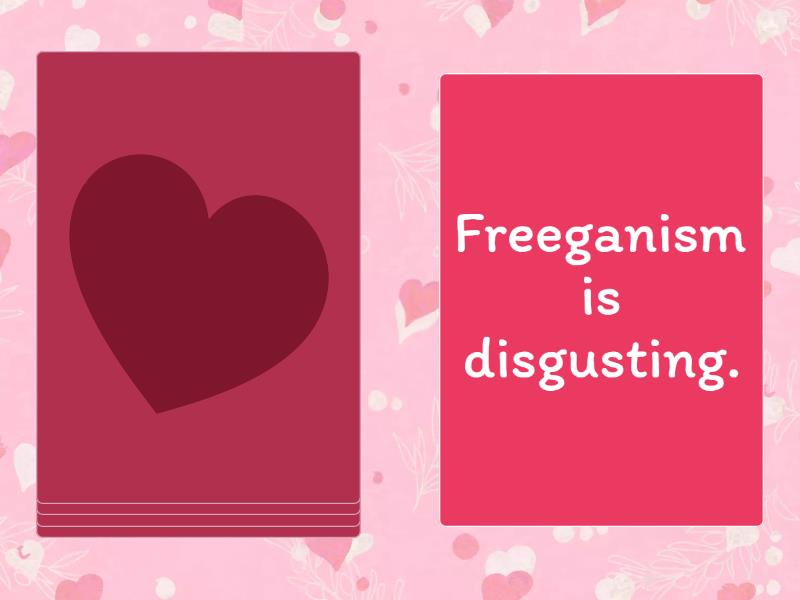 Unit 4C Freeganism - Speaking cards