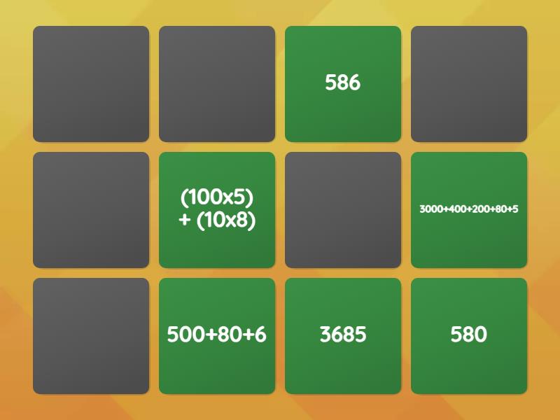 Descomposición aditiva y multiplicativa 2 - Matching pairs