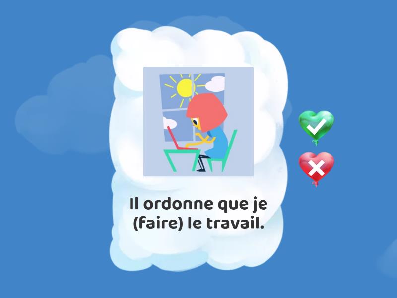 Pratiquer le subjonctif - Flash cards