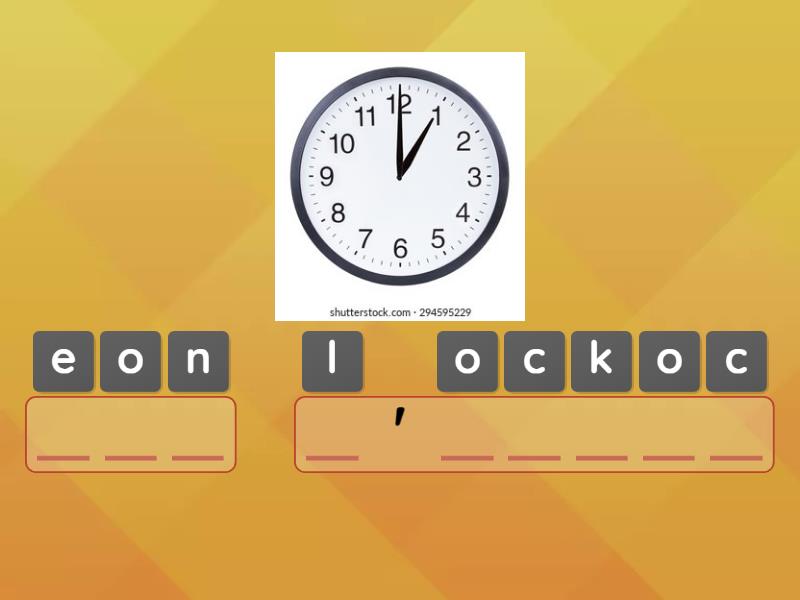 What's the time? FF2 Unit 11 (spelling) - Anagram