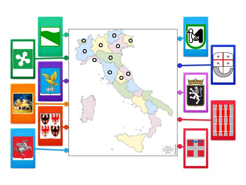 Stemmi regioni d'Italia (parte 1) - Labelled diagram