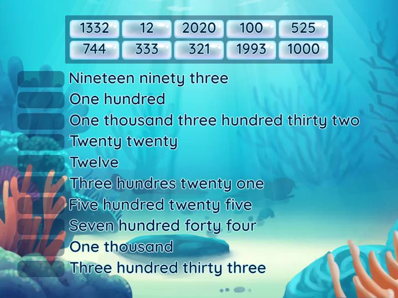 Large Numbers - Match up