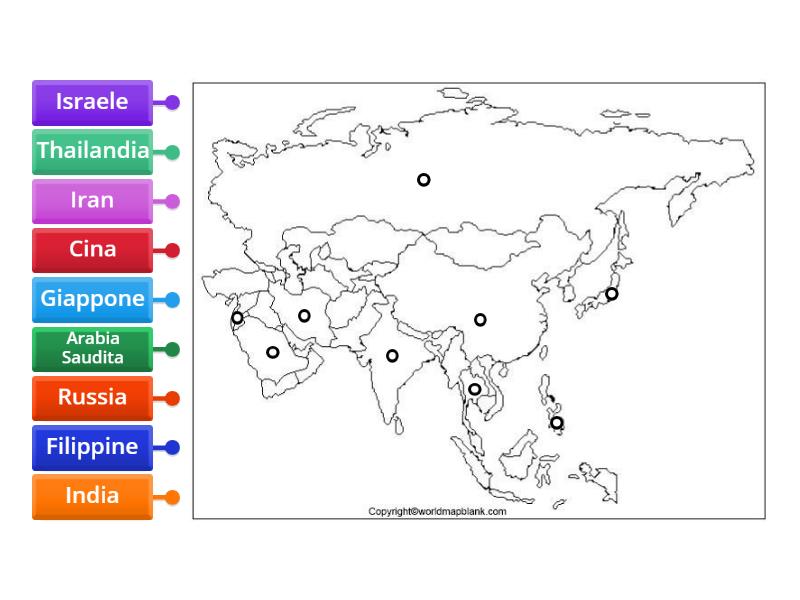 Asia - stati - Labelled diagram