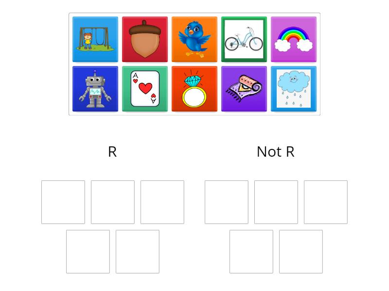 Letter Sounds: r or not? - Group sort