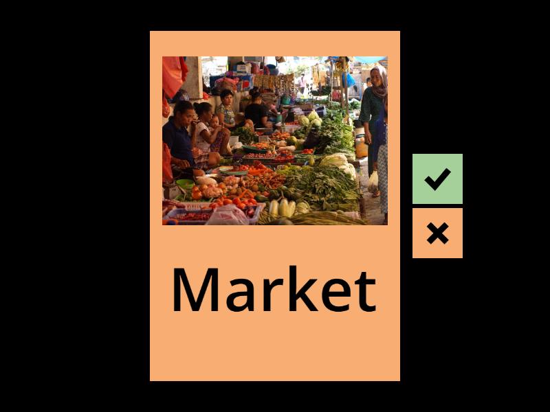 Level 1 - Shops, Market, and Supermarkets Vocabulary - Flash cards