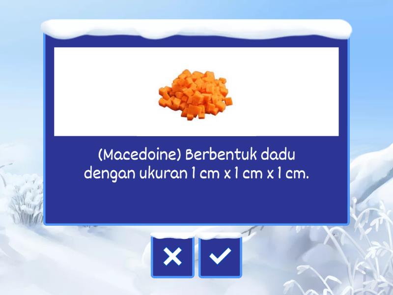 Materi Potongan Sayuran - Tarjetas flash