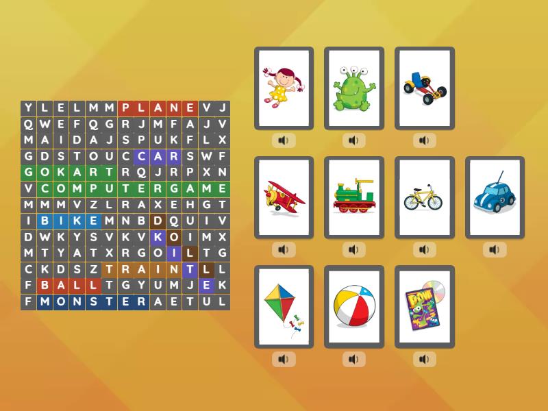 Toys - Wordsearch