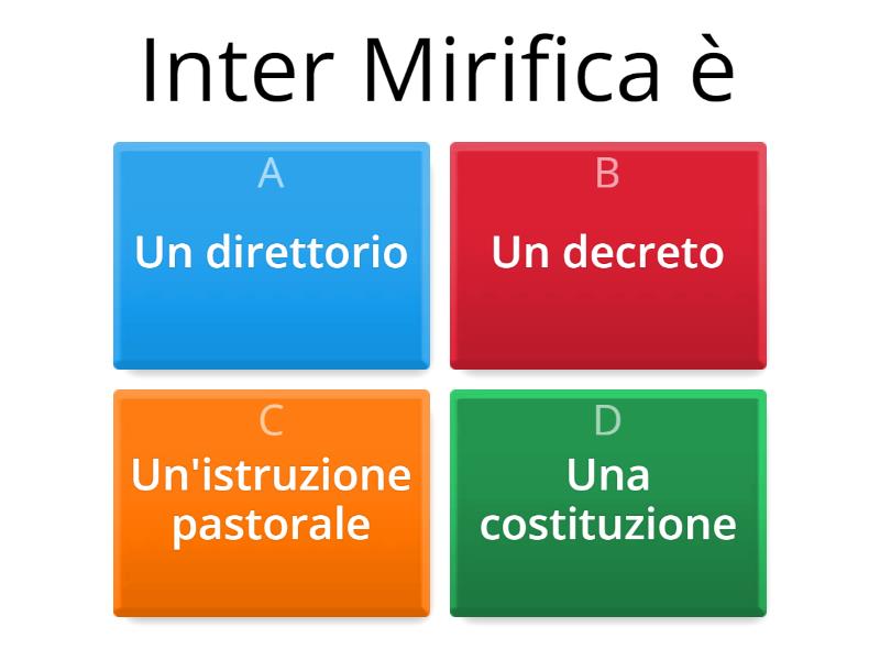 Inter Mirifica - Quiz