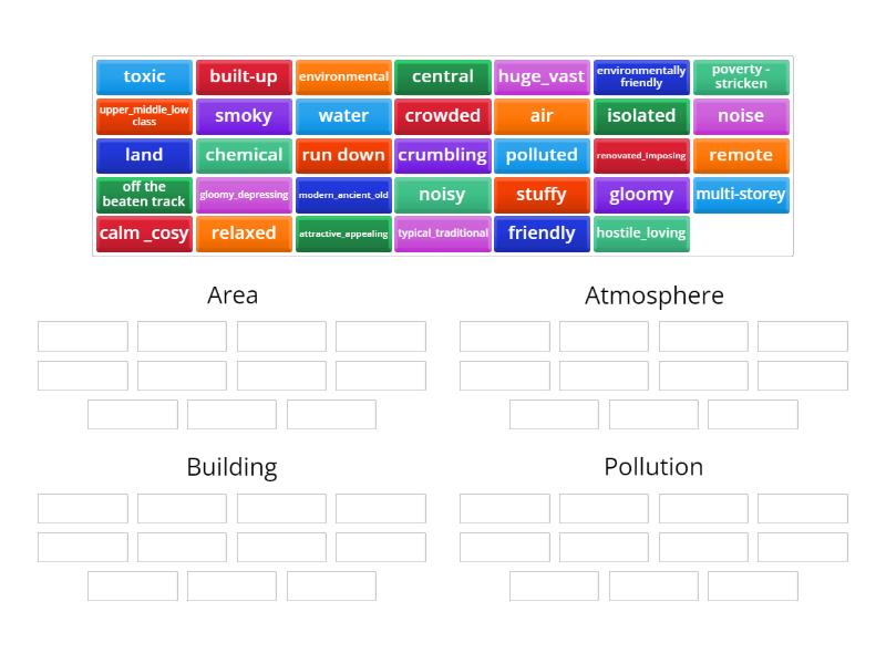 Collocations - Places - Group sort