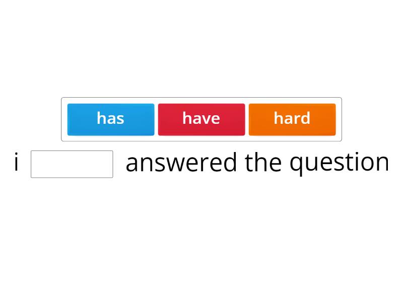 present perfect quiz - Missing word