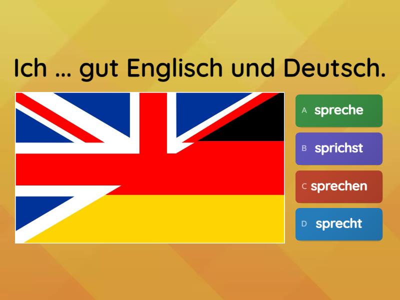 Verb "sprechen" - Konjugation - Quiz