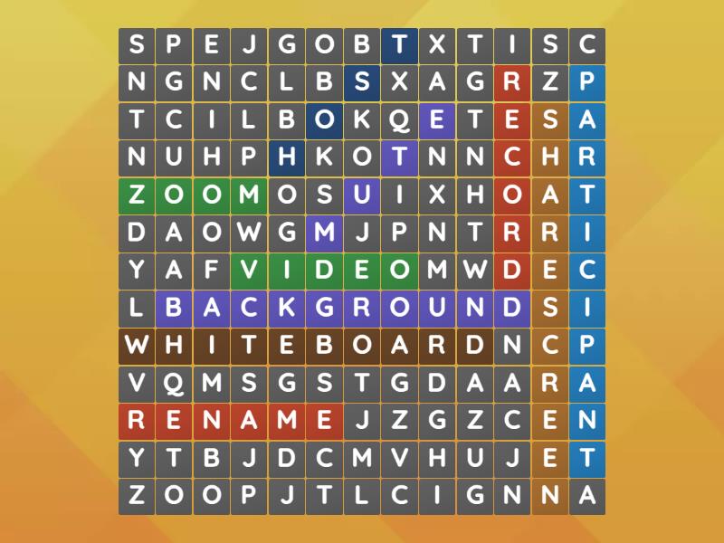 Feature Zoom Meeting - Wordsearch