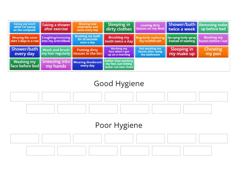 Personal Hygiene - Group sort