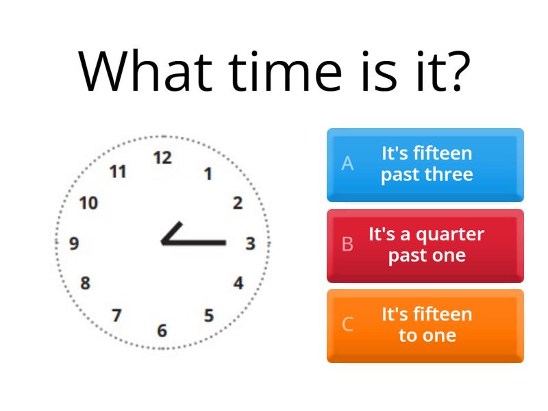 Telling Time 1 - Quiz