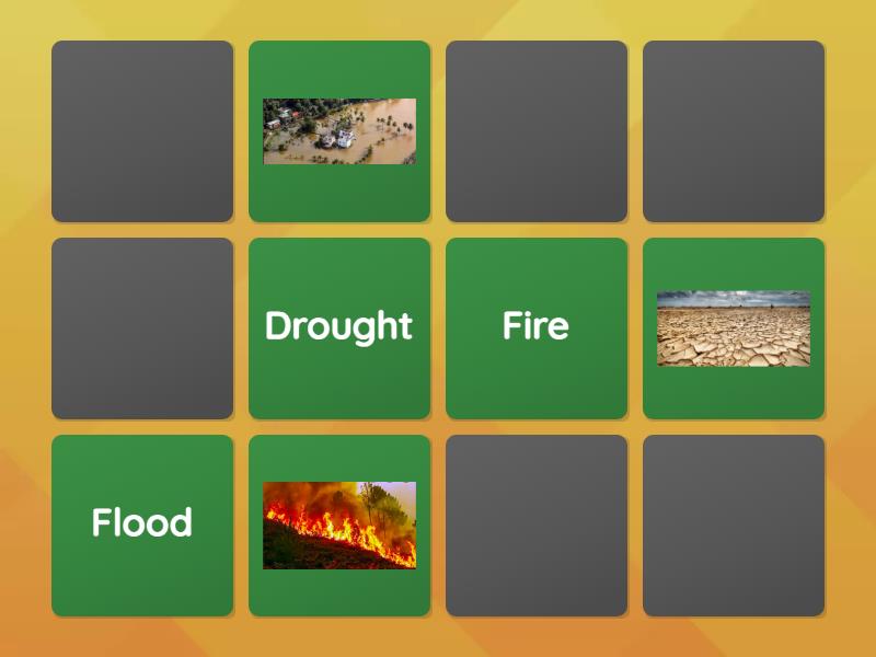 Natural disasters - Matching pairs