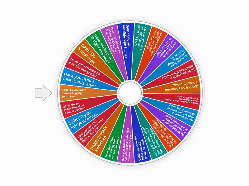 Present perfect (unfinished actions) - truth or dare - Spin the wheel