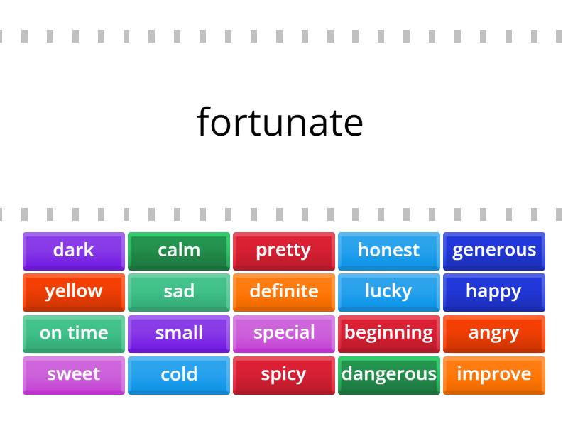 Synonyms - Find the match