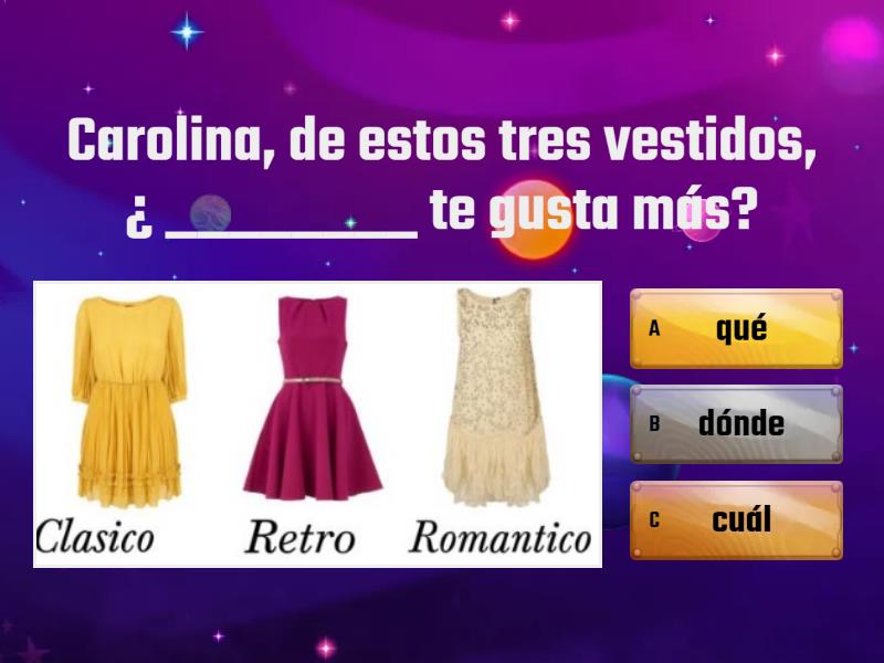 Los Pronombres Interrogativos - Quiz