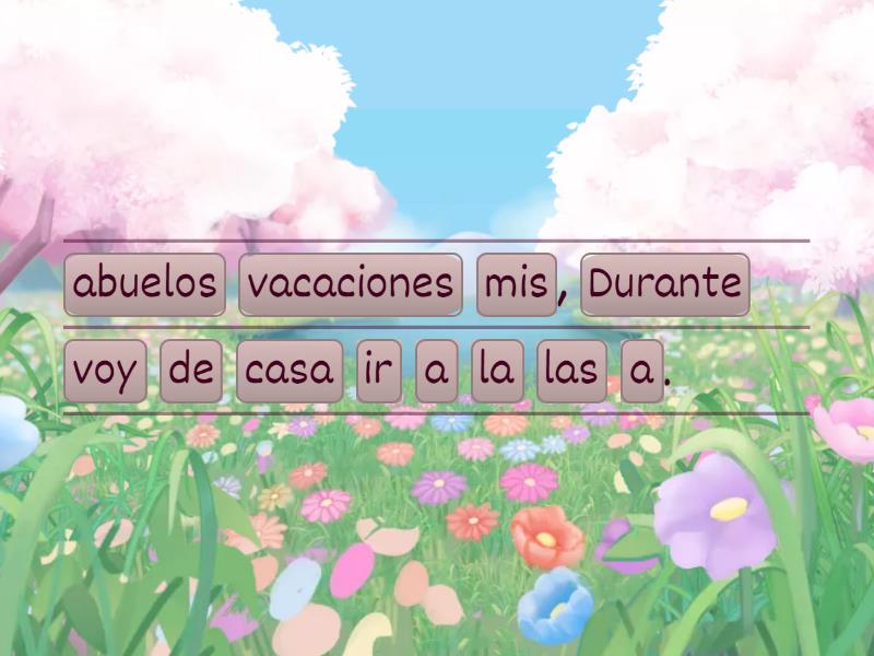 ¿Que vas a hacer durante las vacaciones? - Unjumble