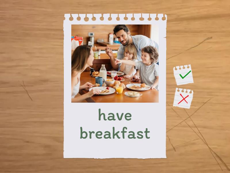 in the morning - Flash cards