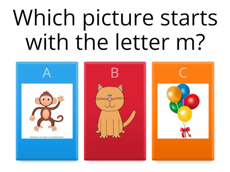 Letter m - Quiz