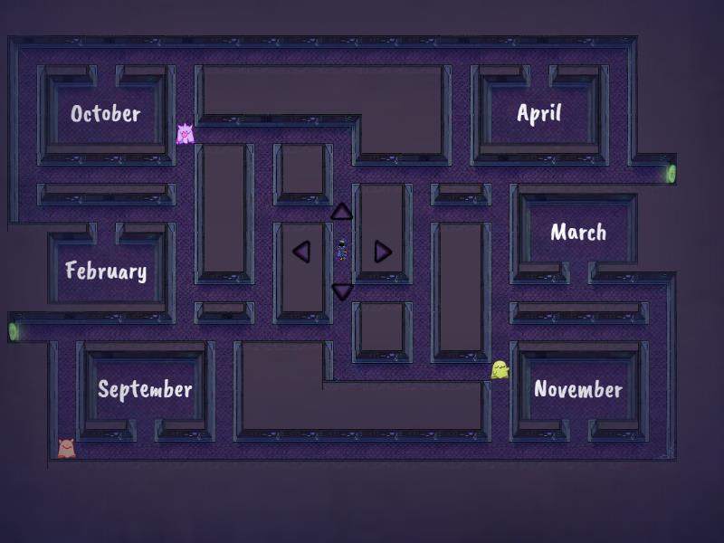 Seasons and Months - Maze chase