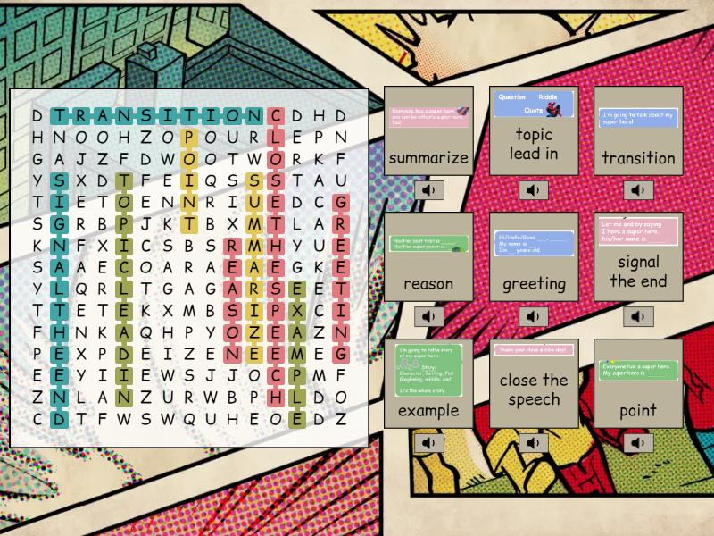 Speech - word search - Wordsearch