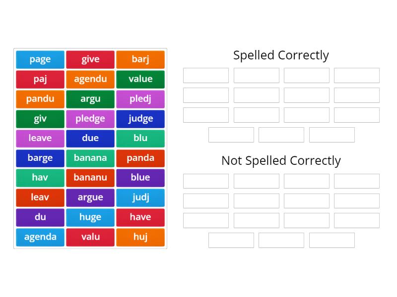 3:00 Spelling Rule Interactive Game - Group sort