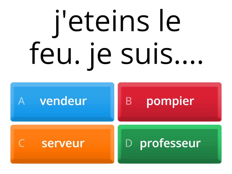 Devinettes - Les Métiers - Quiz