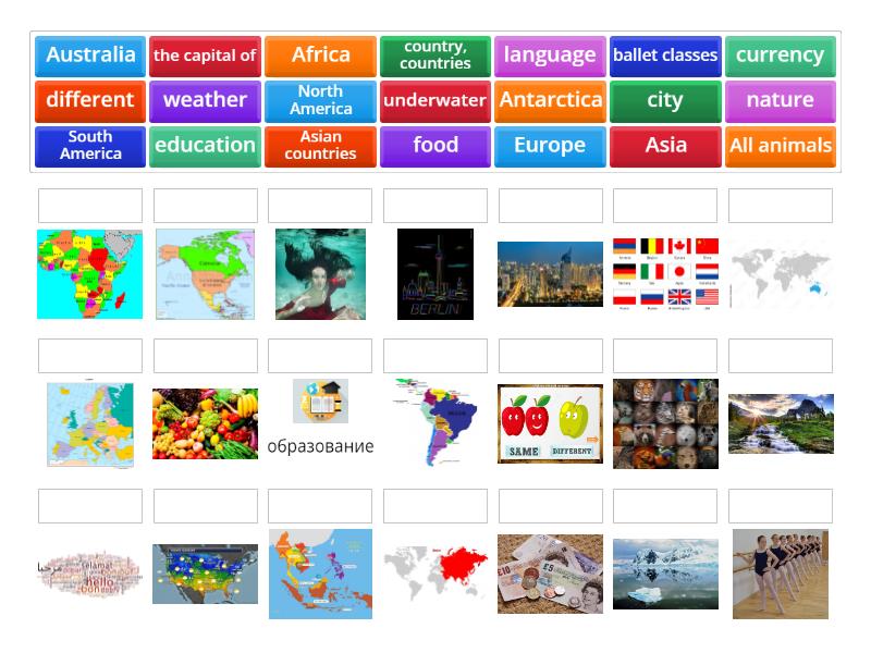 Unit 1 countries lesson 1 - Une las parejas