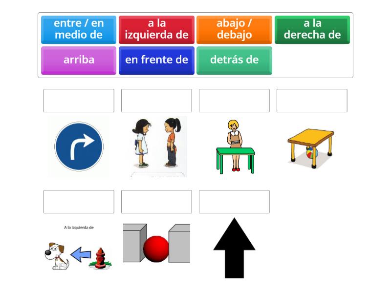 preposiciones de lugar - Match up