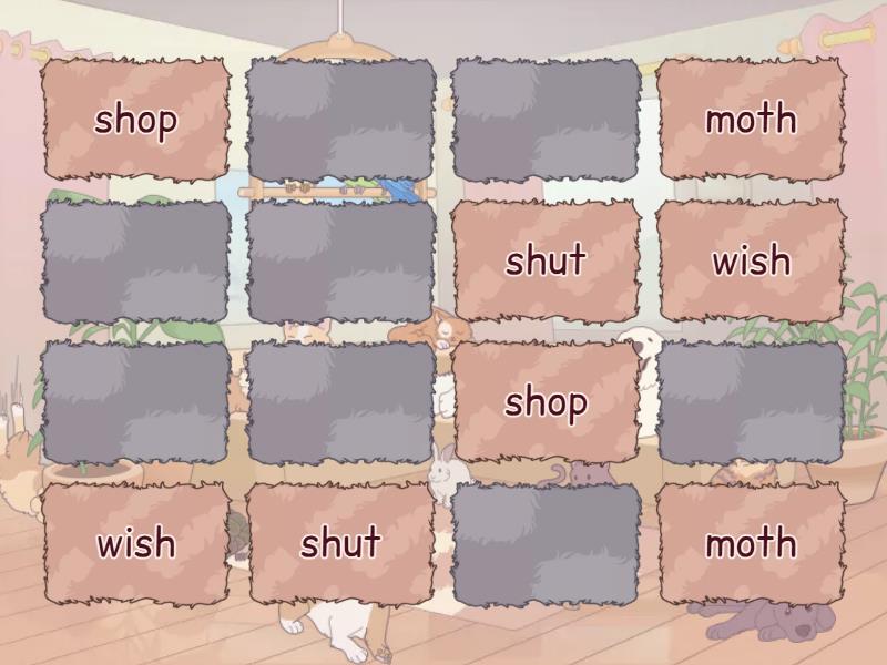 th and sh words - Matching pairs