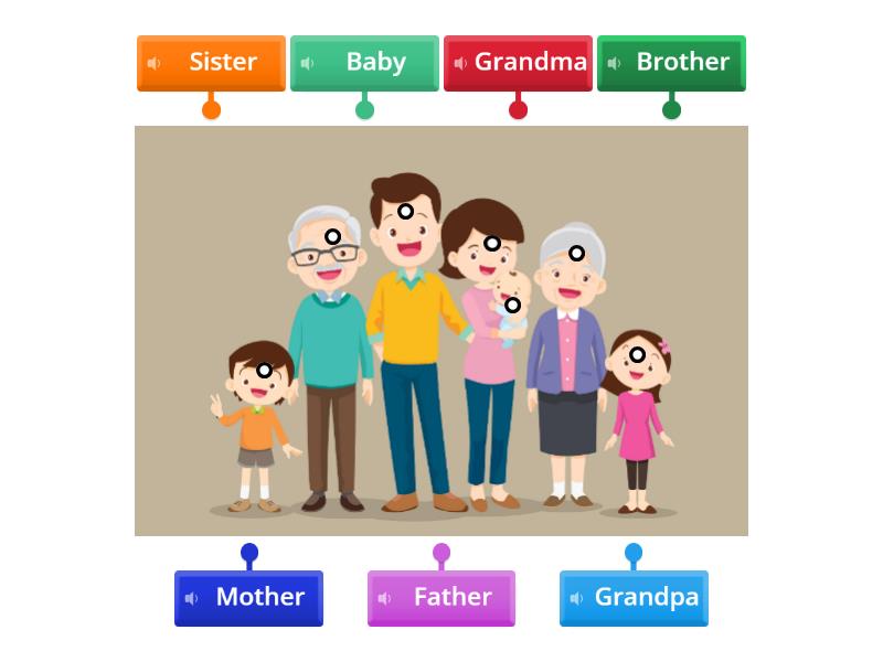 2.1 Family members label - Labelled diagram